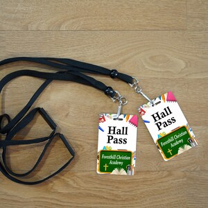 Hall Pass, School Hall Passes, Personalized Elementary School Hall ...
