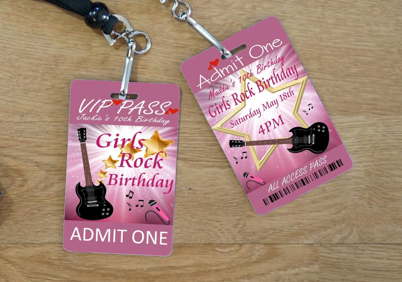 Backstage Pass Rock N Roll Party Invitations Personalized - Etsy