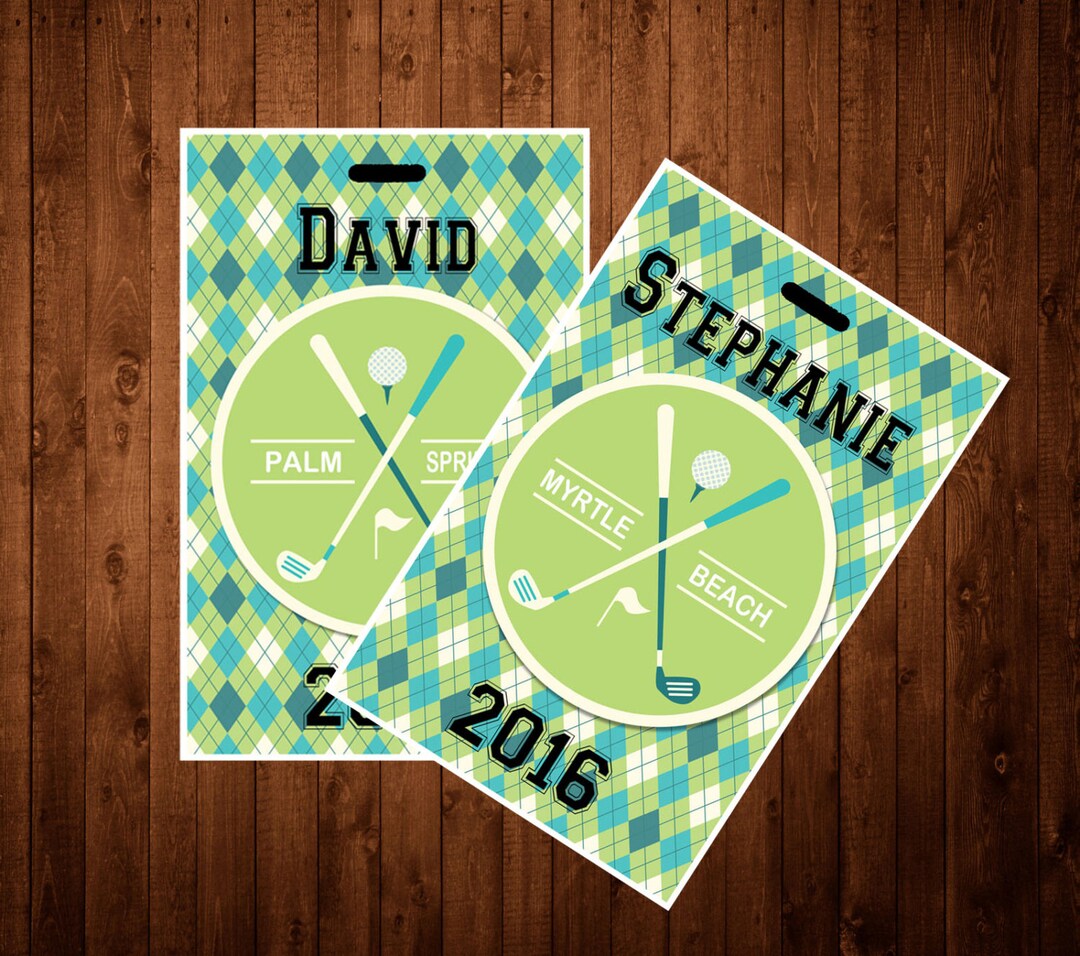 Golf Bag Tag, Golf Bag Luggage Tag, Golf Tournament Tags, Personalized ...
