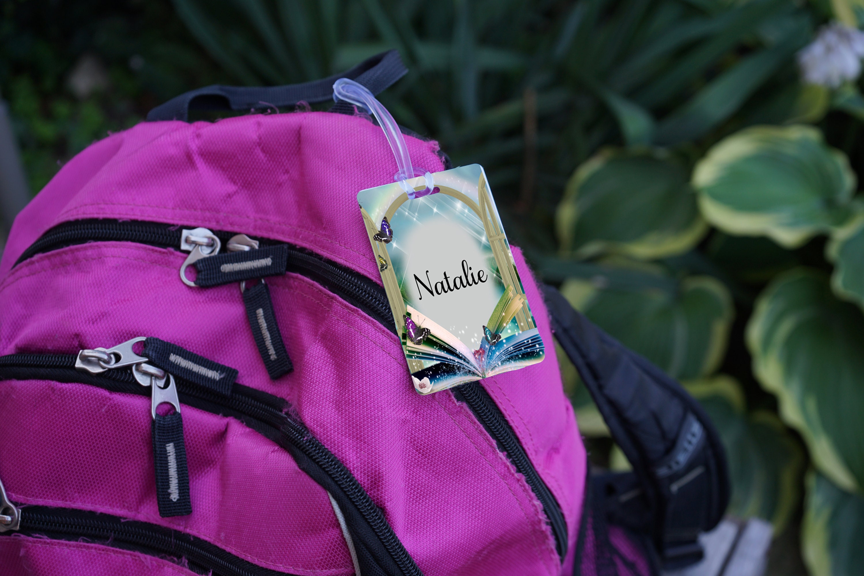 School Bag Tag Butterfly Backpack Tag Personalized Bag Tag - Etsy UK