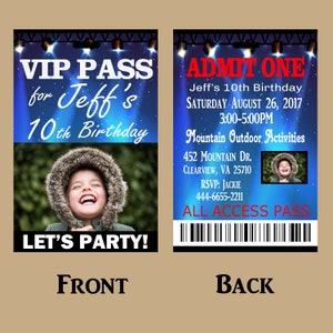 Personalized Party Lanyard Invitations, Personalized Invitations, VIP ...