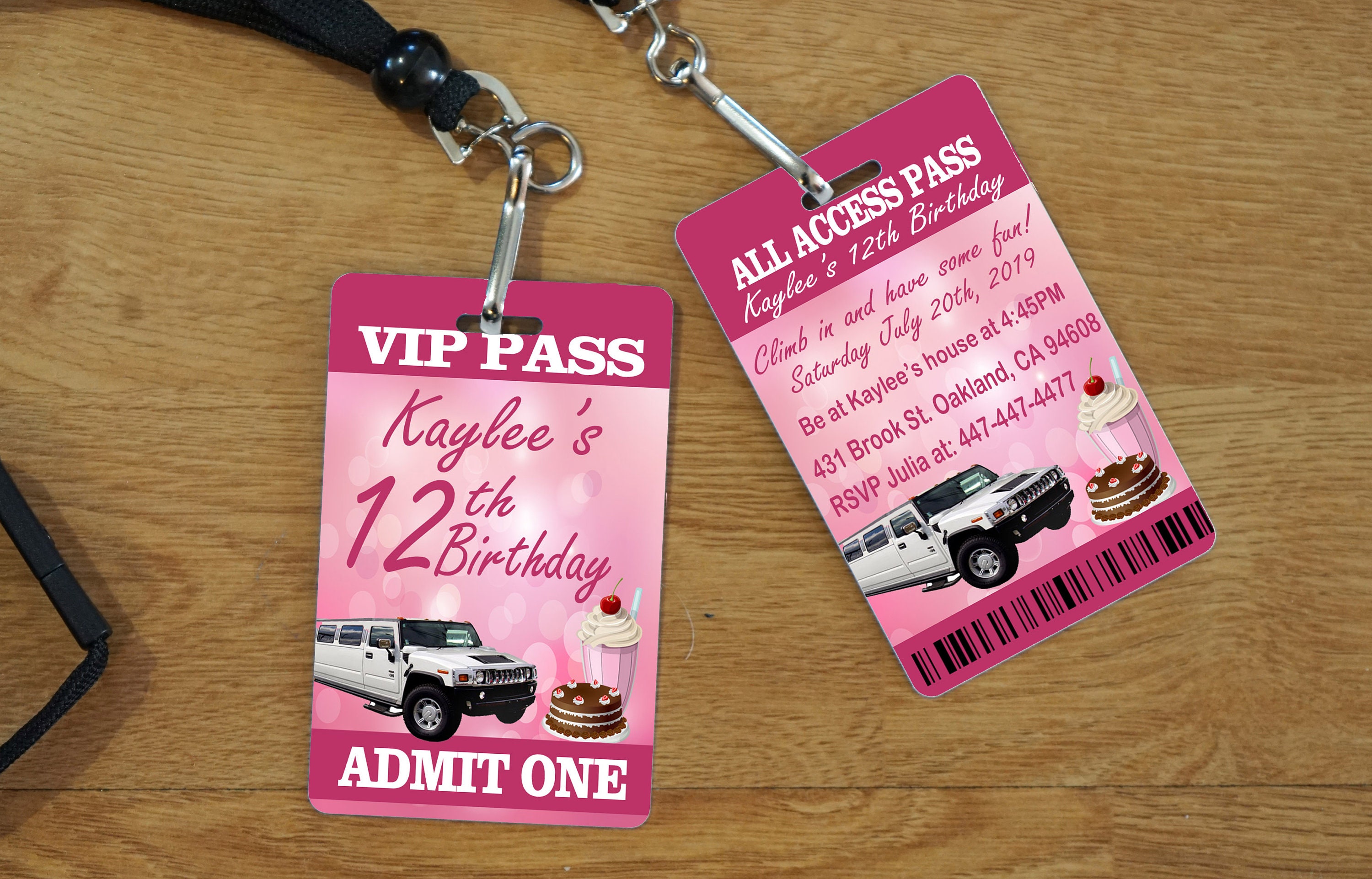 Limousine Party Cards