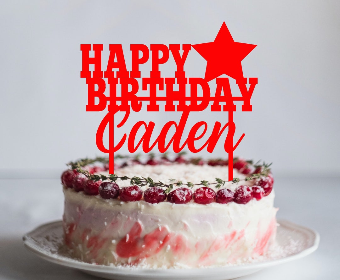 Custom Cake Topper, Star Cake Topper, Birthday Cake Topper ...