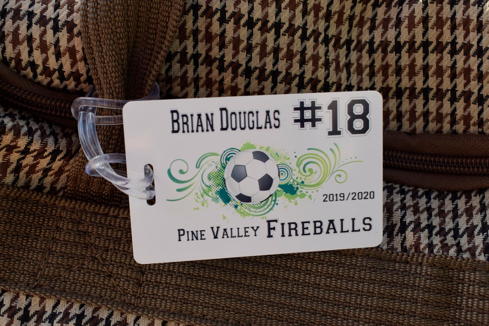 Soccer Bag Tag Soccer Name Tag Soccer Team Tag Backpack | Etsy