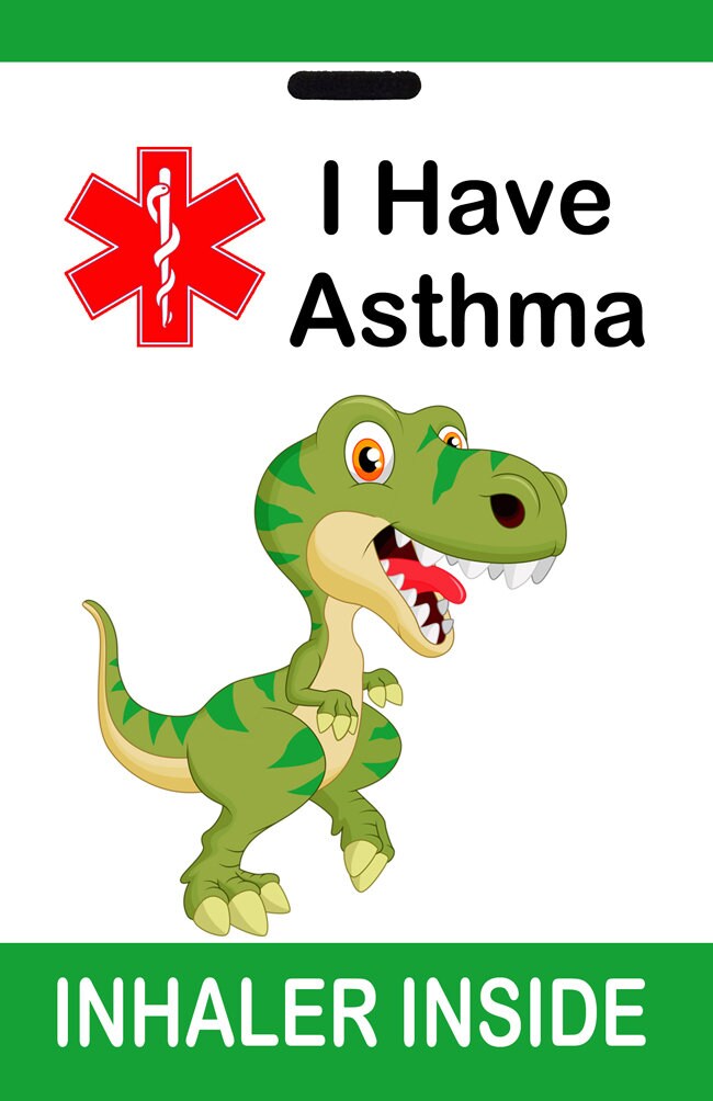Asthma Alert Bag Tag Asthma Inhaler Inside Tag Asthma School - Etsy
