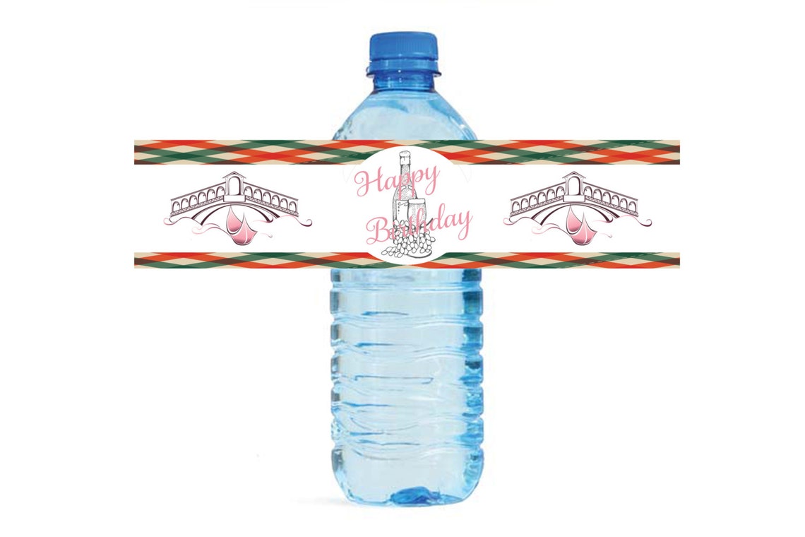 Italy Water Bottle Labels Printable Italy Labels Instant | Etsy