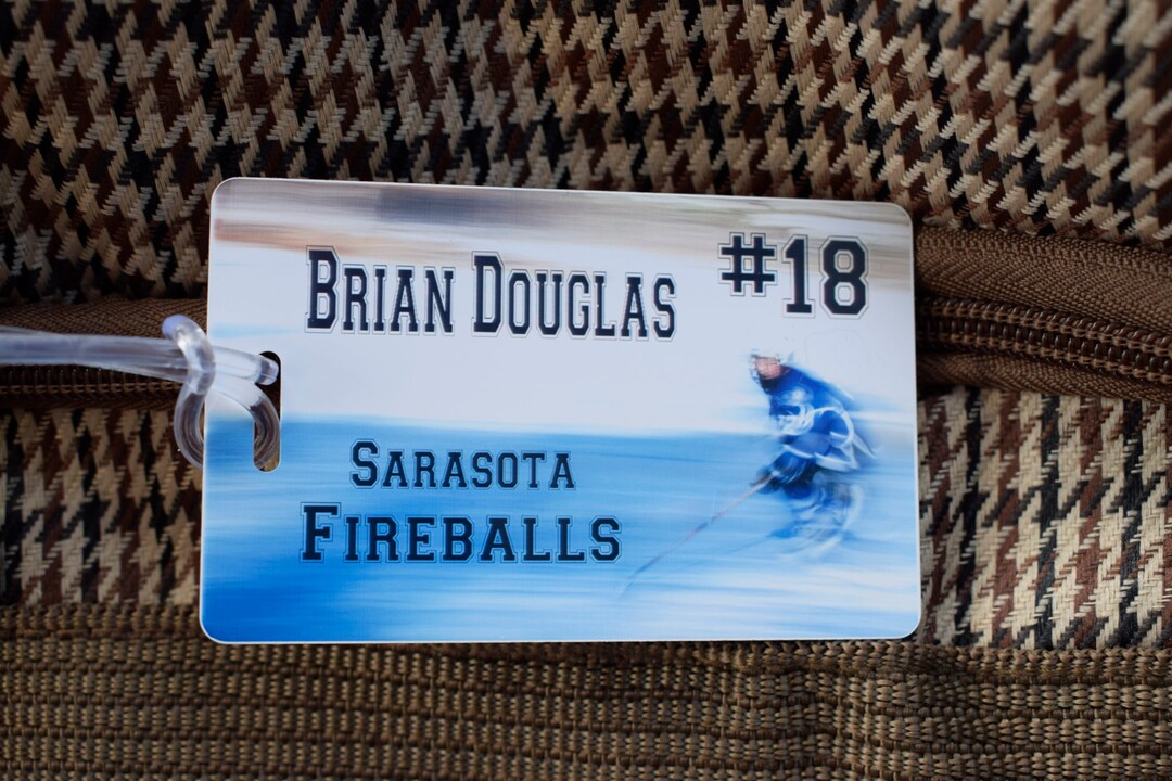 Personalized Hockey Bag Tag, Hockey Name Tags, Hockey League Name Tags ...