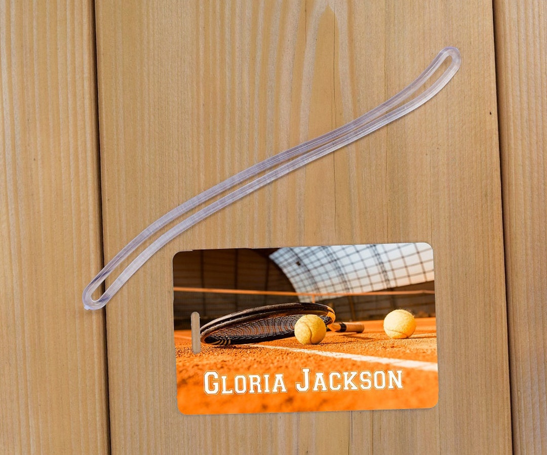Tennis Bag Tag, Sports Bag Tag, Tennis Name Tag, Luggage Tag, Tennis ...