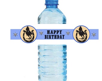 Printable Water Bottle Labels Western Birthday Labels | Etsy