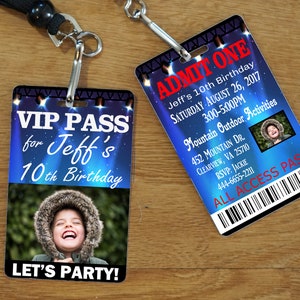 Personalized Party Lanyard Invitations, Personalized Invitations, VIP ...