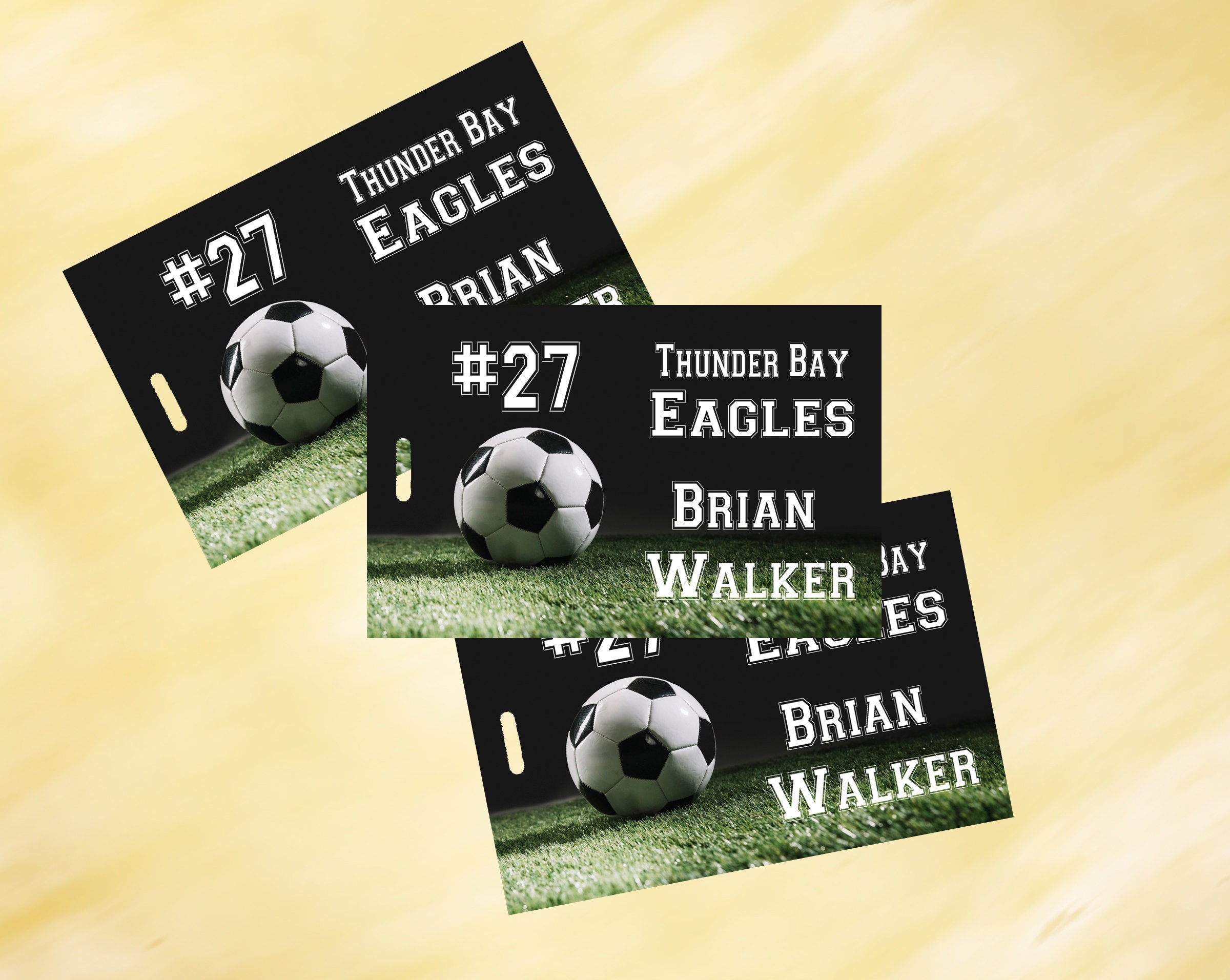Soccer Bag Tag Personalized Soccer Tag Soccer Name Tag - Etsy