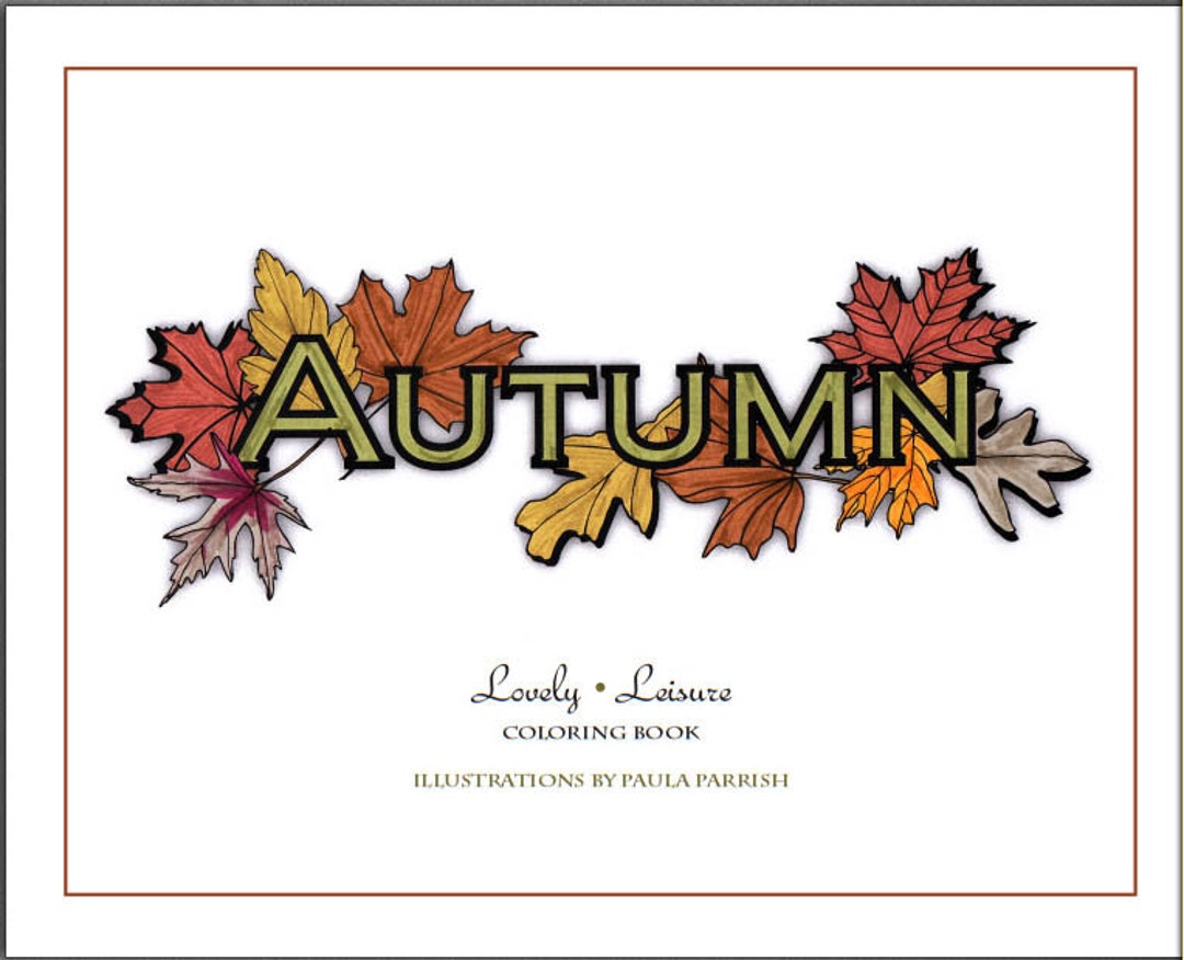 Adult Coloring Book PDF | Autumn Coloring Book 25 Printable Pages ...