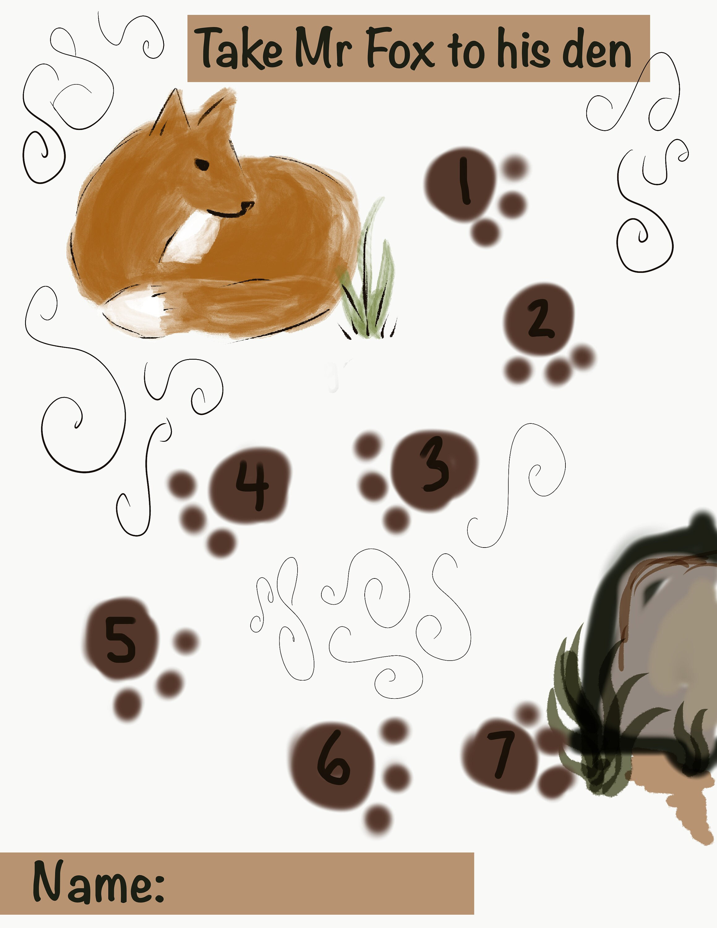 Printable Sticker Reward Chart, Fox and Den Sticker Reward Chart ...