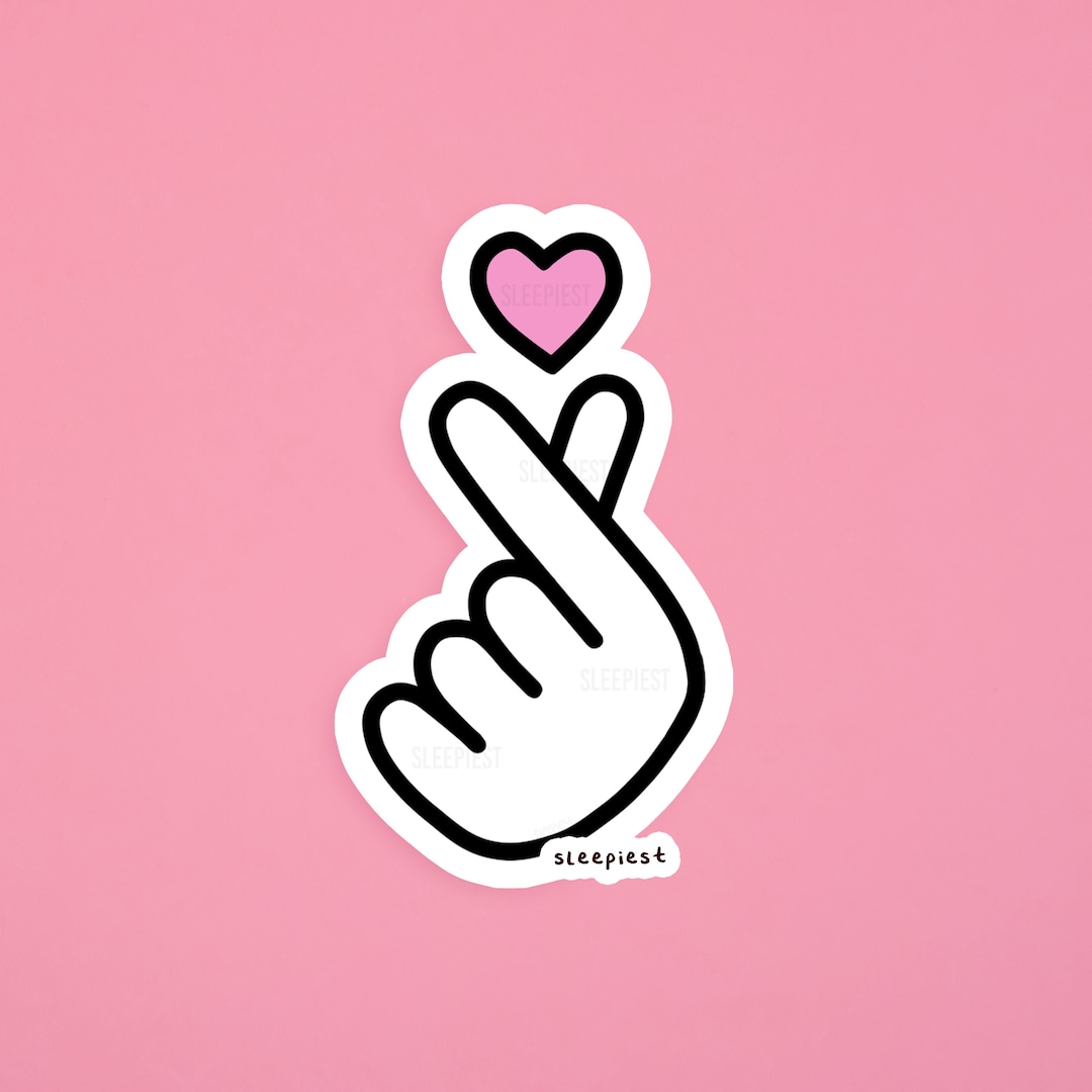 Kpop Heart Hand - Sticker - Etsy