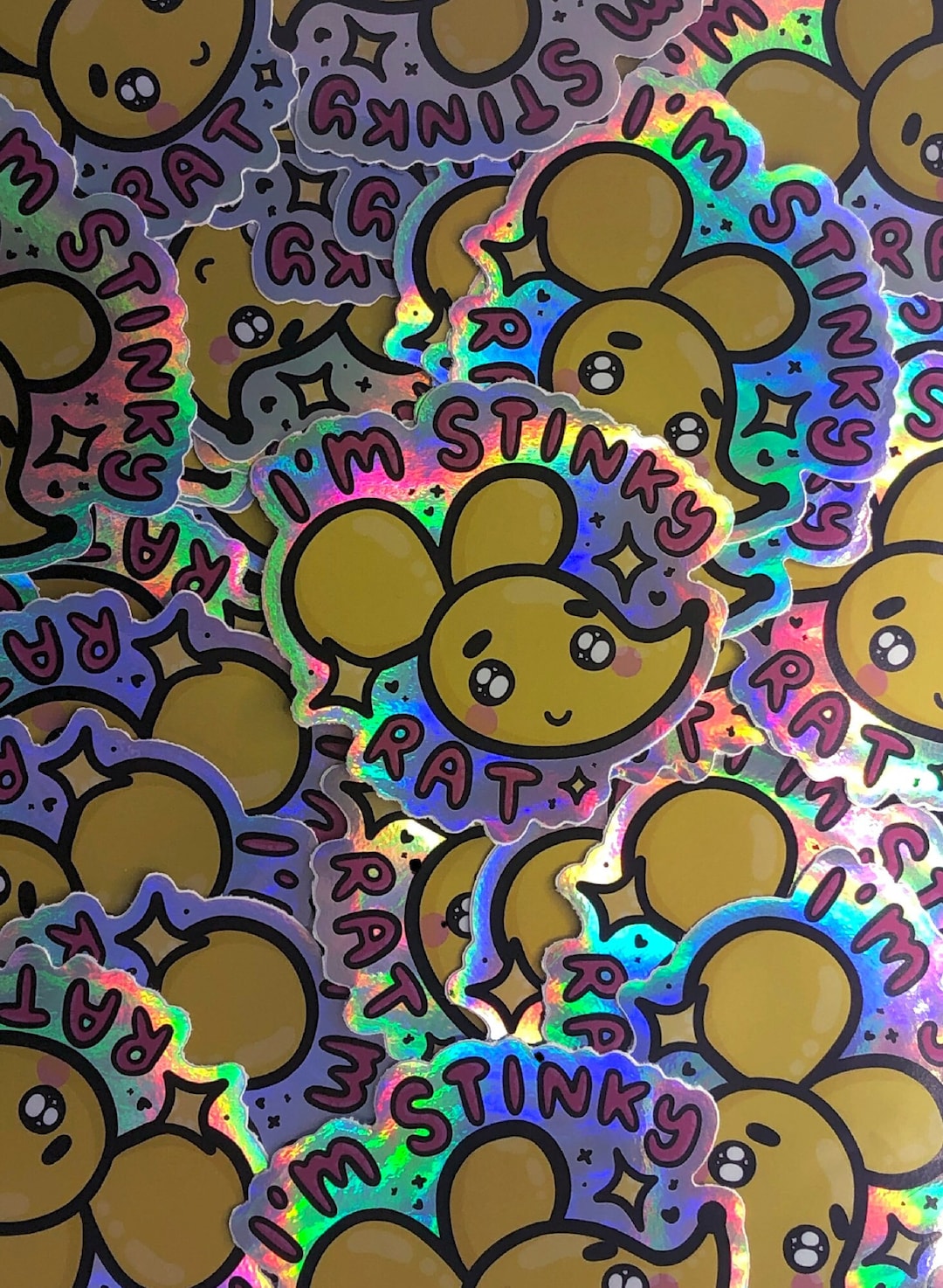 Stinky Rat Holographic Sticker I'm Stinky Rat Iridescent Holo Planner ...