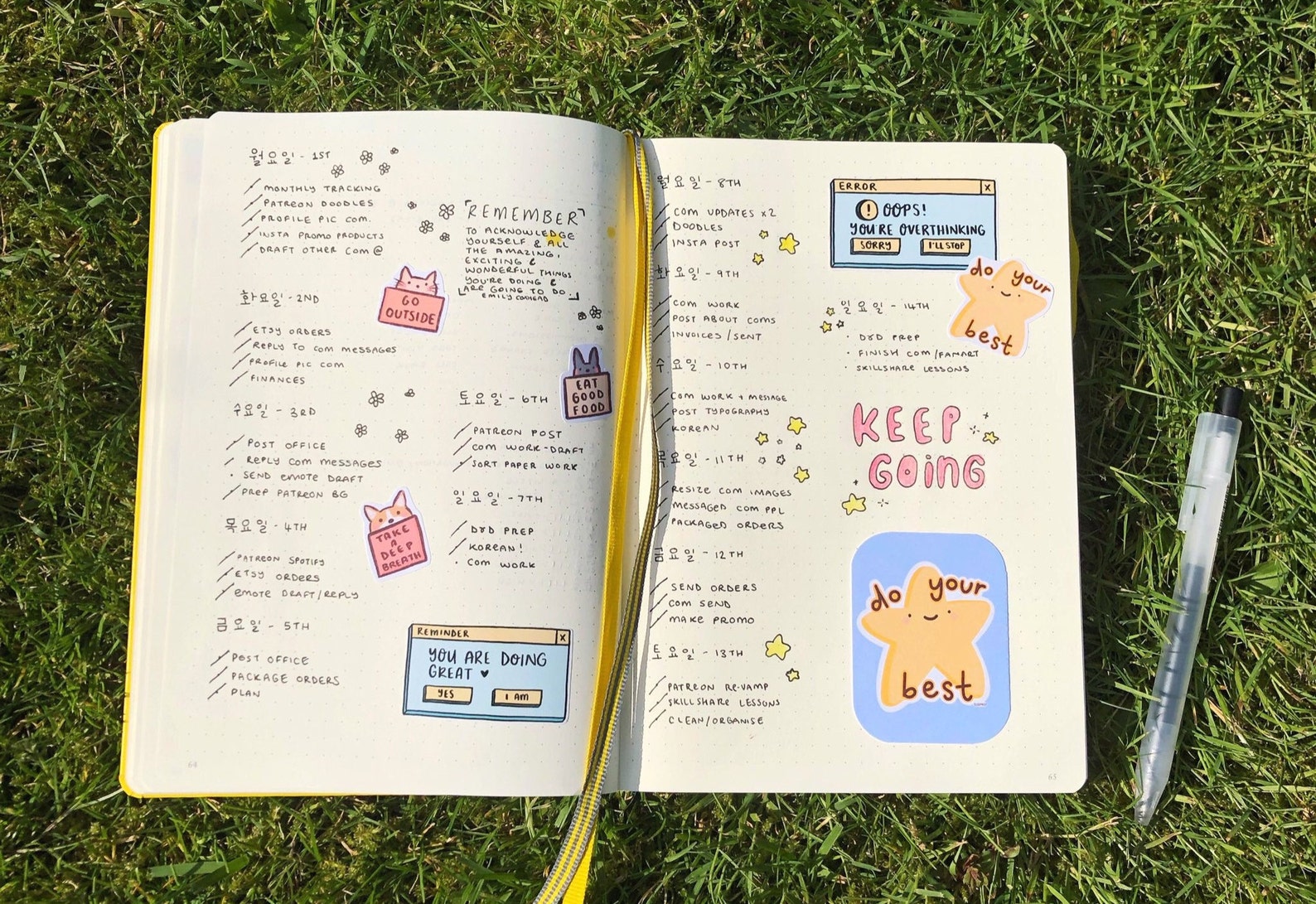 Self Care Reminders Planner/Bullet Journal Sticker Pack | Etsy