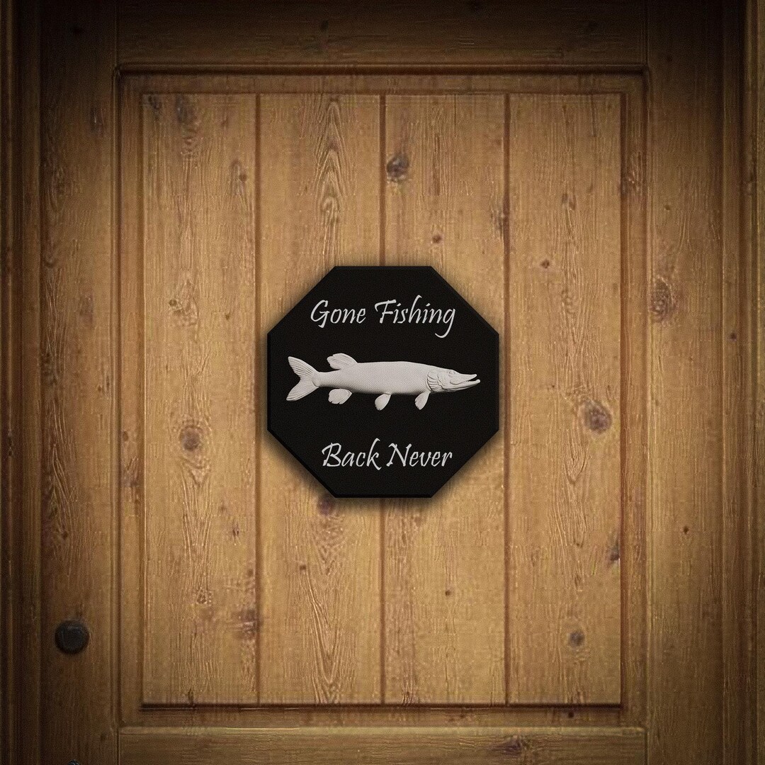 Pike Fish Signling - Door Sign, Plaque, Nameplate - Can Be Personalised ...