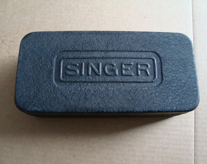 SINGER Black Tin for Accessories Attachments Case Box Godzilla Tin ...