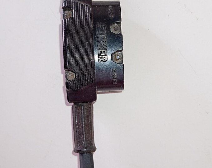 Singer Sewing Machine Electric Plug Offset 3 Pin, Bakelite Original ...