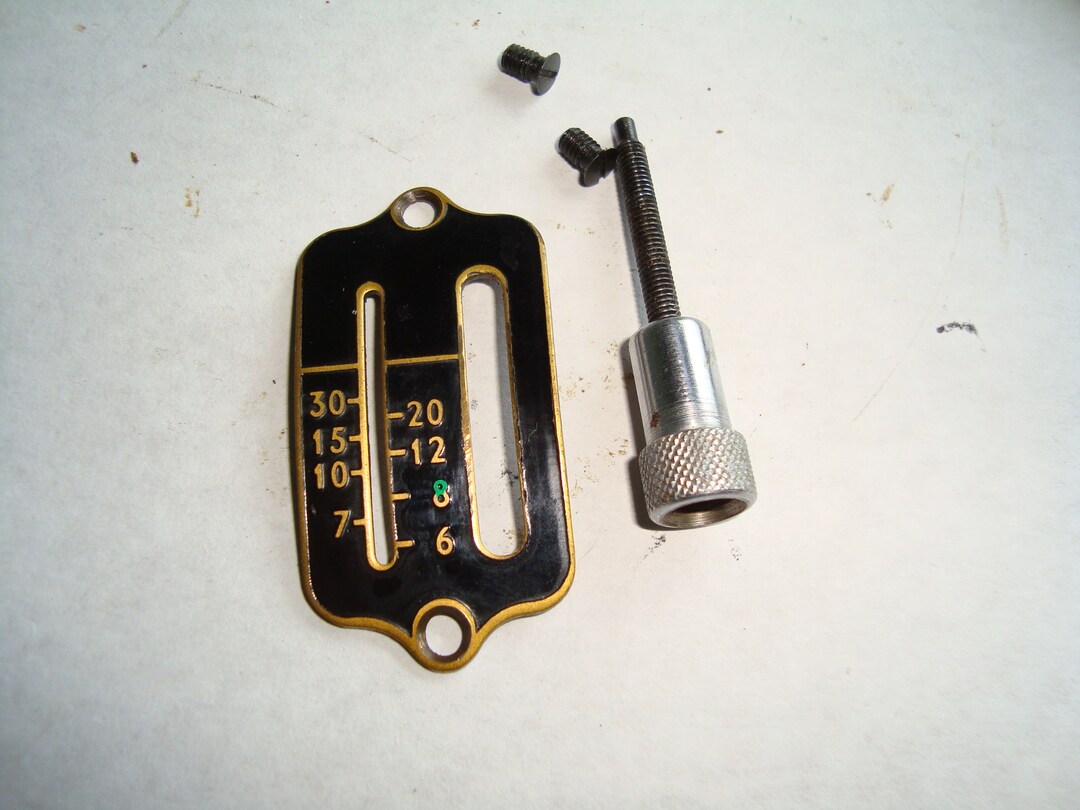 Vintage Stitch Length Indicator Cover Plate & Lever With Screws From ...