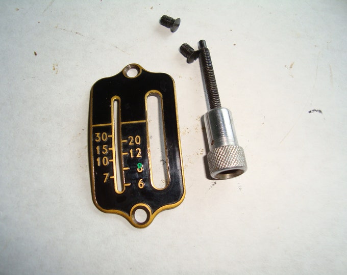 Vintage Stitch Length Indicator Cover Plate & Lever With Screws From ...
