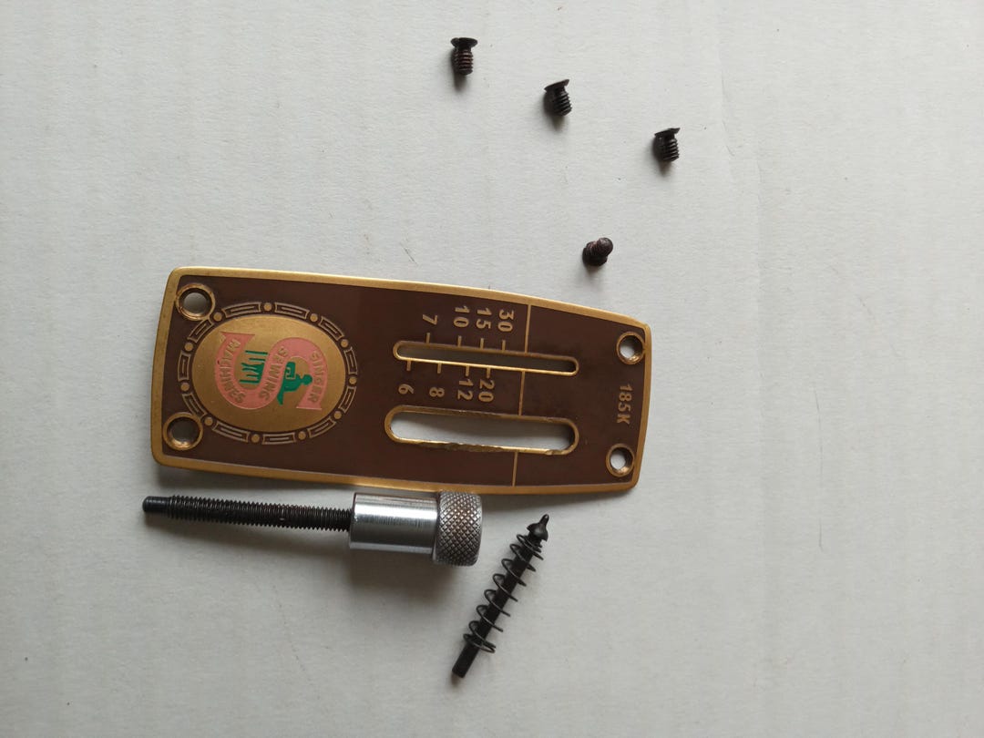 Vintage Singer 185K Sewing Machine Stitch Length Indicator Cover Plate ...