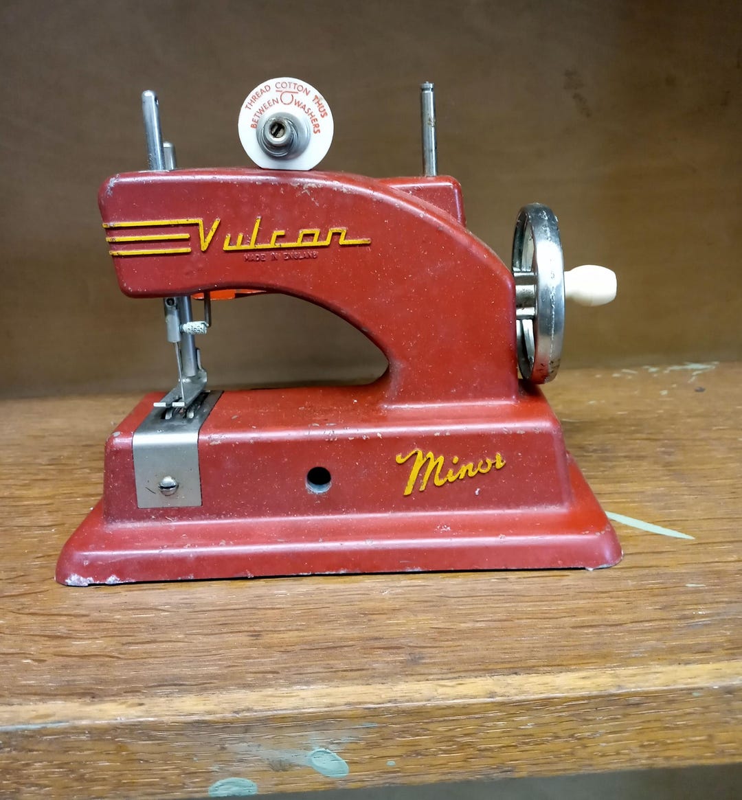 Vintage Vulcan Toy Sewing Machine, Childrens' Tin Plate Toy From 1950s ...