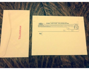 Vintage Style Telegram PDF With Fillable Text (Download Now) - Etsy