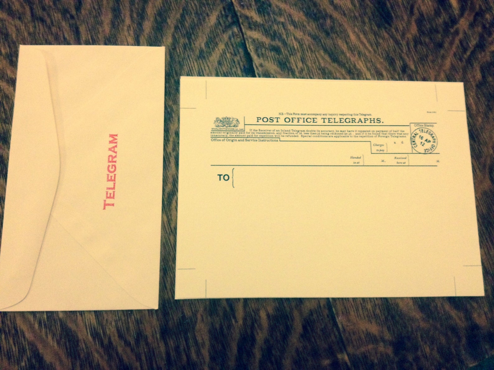 British Telegram Stationery - Etsy