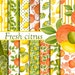 Citrus digital paper Lemon paper pack Orange backgound | Etsy