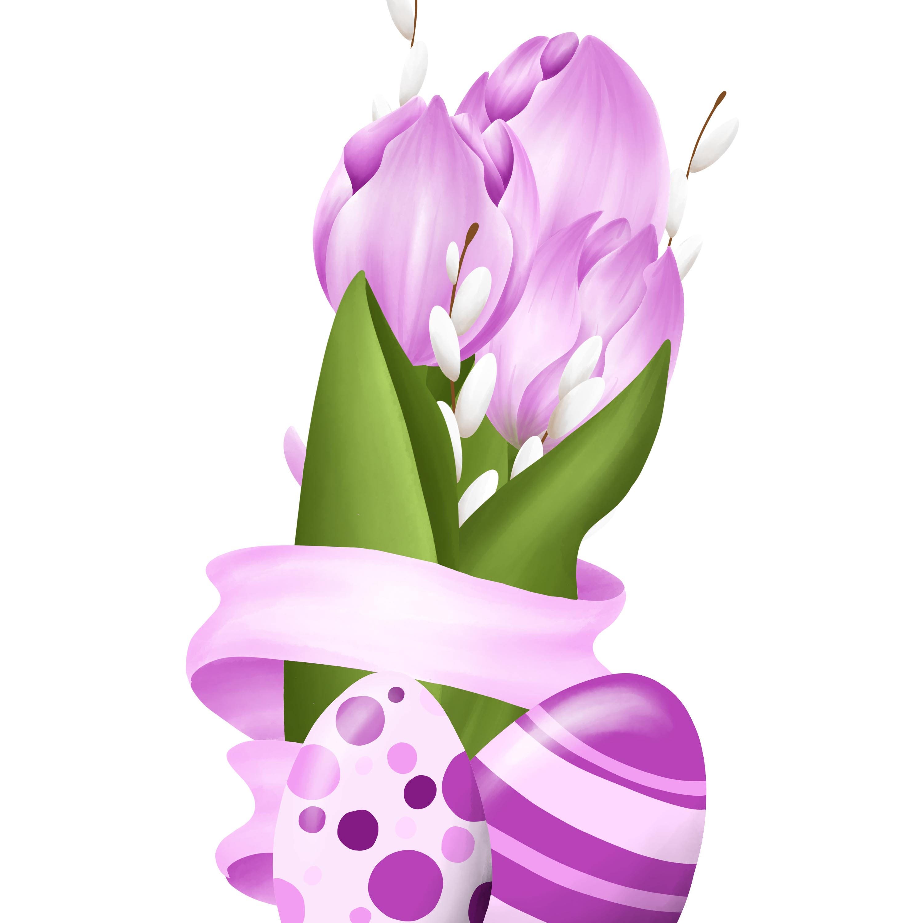 Easter Clipart Easter Eggs Illustration Spring Clipart | Etsy