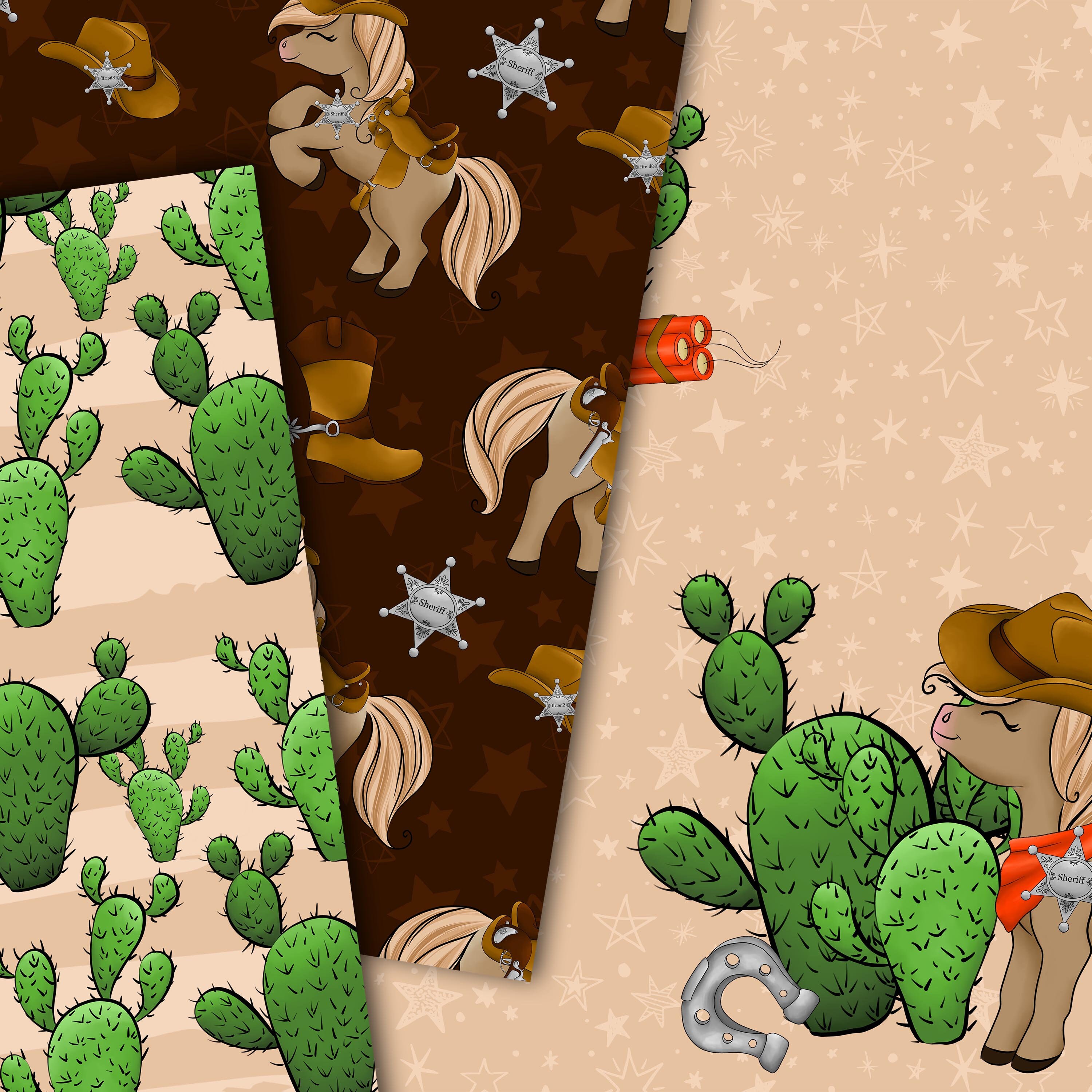 Cowboy Paper Western Pattern Wild West Paper Horse Paper - Etsy