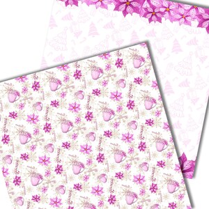 Snowman Digital Paper, Winter Digital Paper, Pink Winter Paper, Pink ...