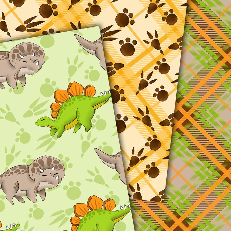 Dinosaur Digital Paper Dinosaur Pattern Seamless Pattern - Etsy Australia