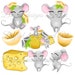 Mouse Clipart, Cheese Clipart, Mouse and Cheese, Mouse Illustration ...