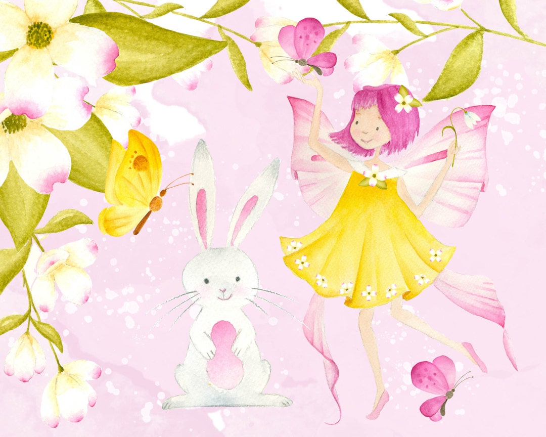 Spring Fairy Clipart Fairy Illustration Spring Clipart - Etsy
