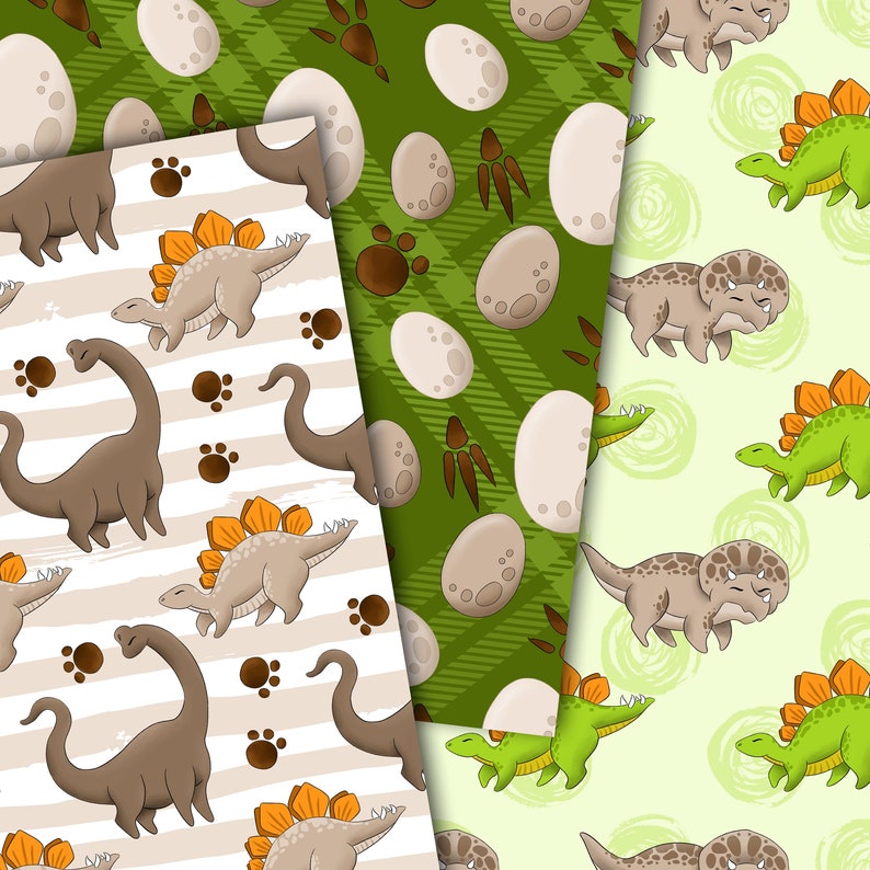 Dinosaur Digital Paper Dinosaur Pattern Seamless Pattern - Etsy Australia