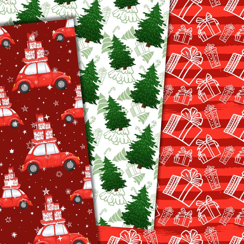 Christmas Paper Presents Paper Christmas Presents Xmas | Etsy