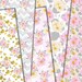 Floral Digital Paper Pack Romantic Flowers Paper Scrapbook - Etsy