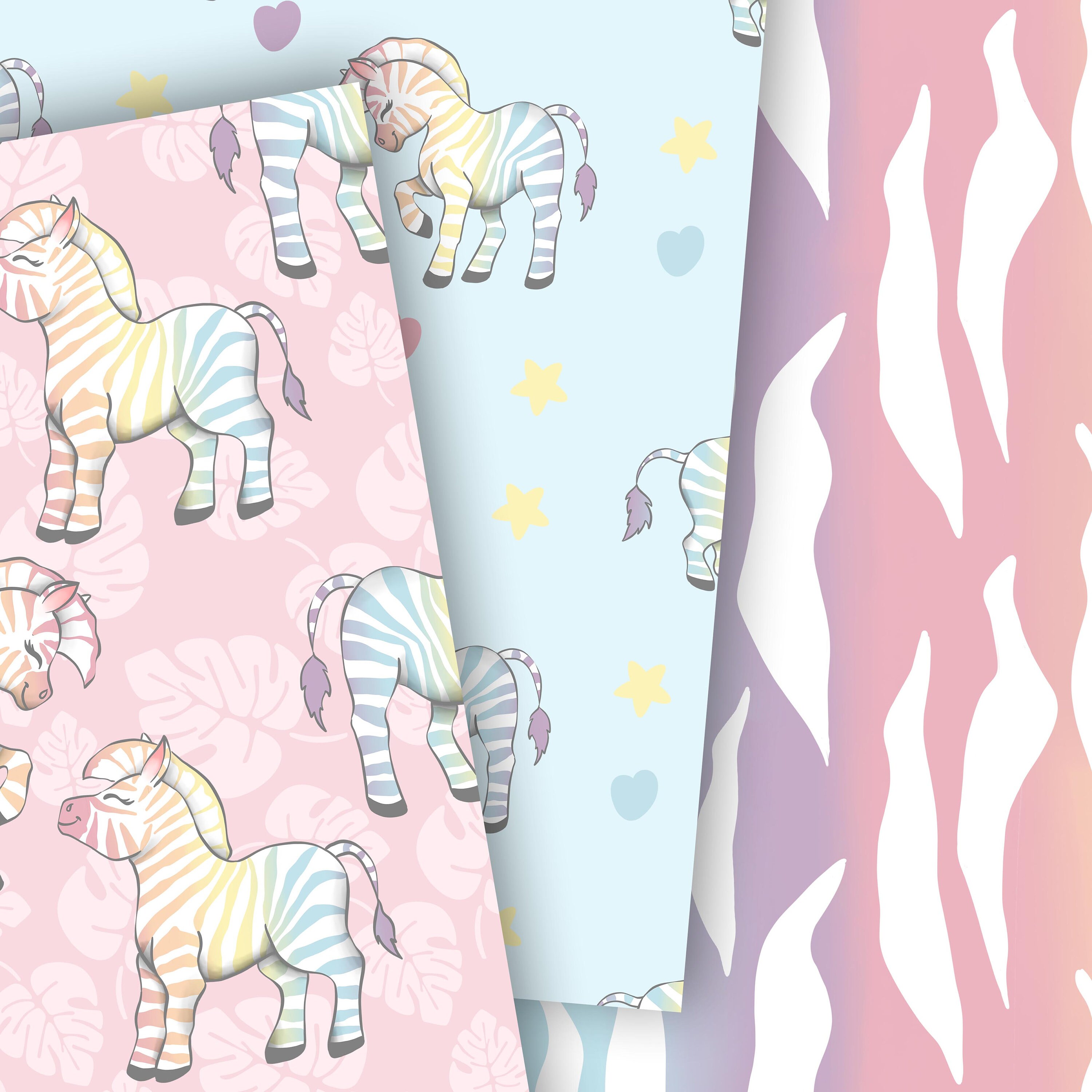 Zebra paper Rainbows paper Rainbow zebra pattern Clouds | Etsy