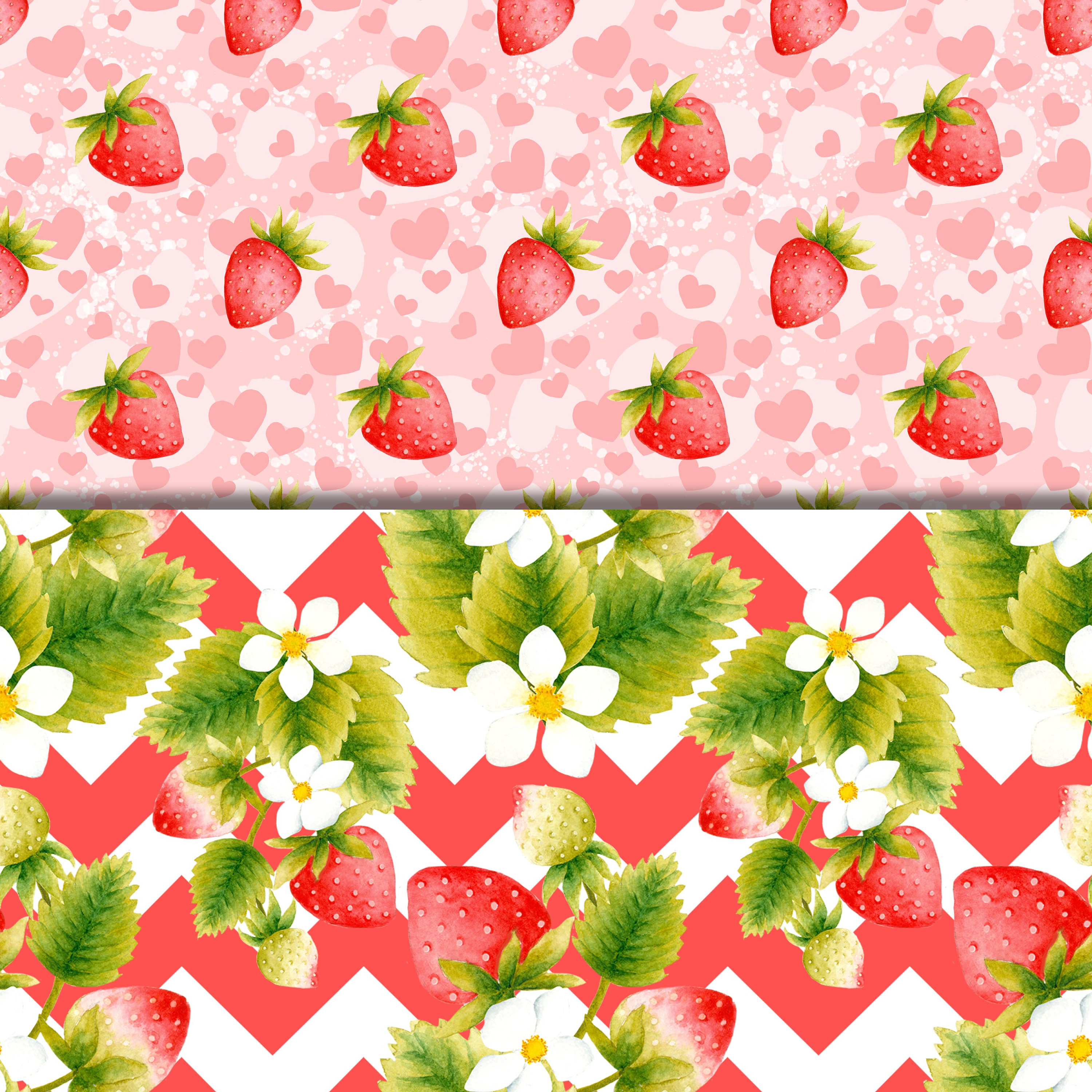 Strawberry Digital Paper Digital Background Watercolor - Etsy Canada