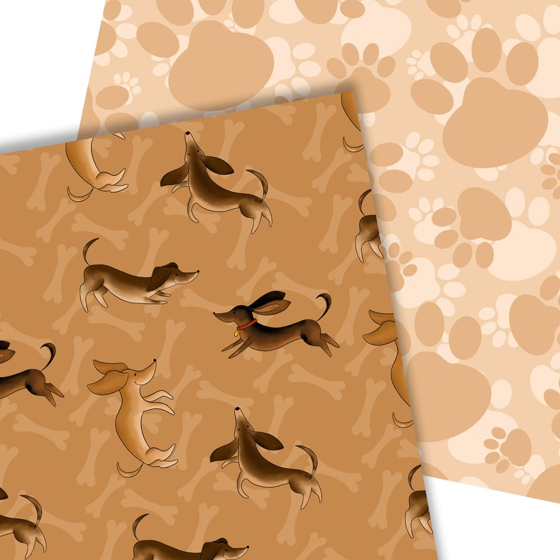 Dachshund Paper Wiener Dog Paper Puppy Paper Dog Digital | Etsy Australia