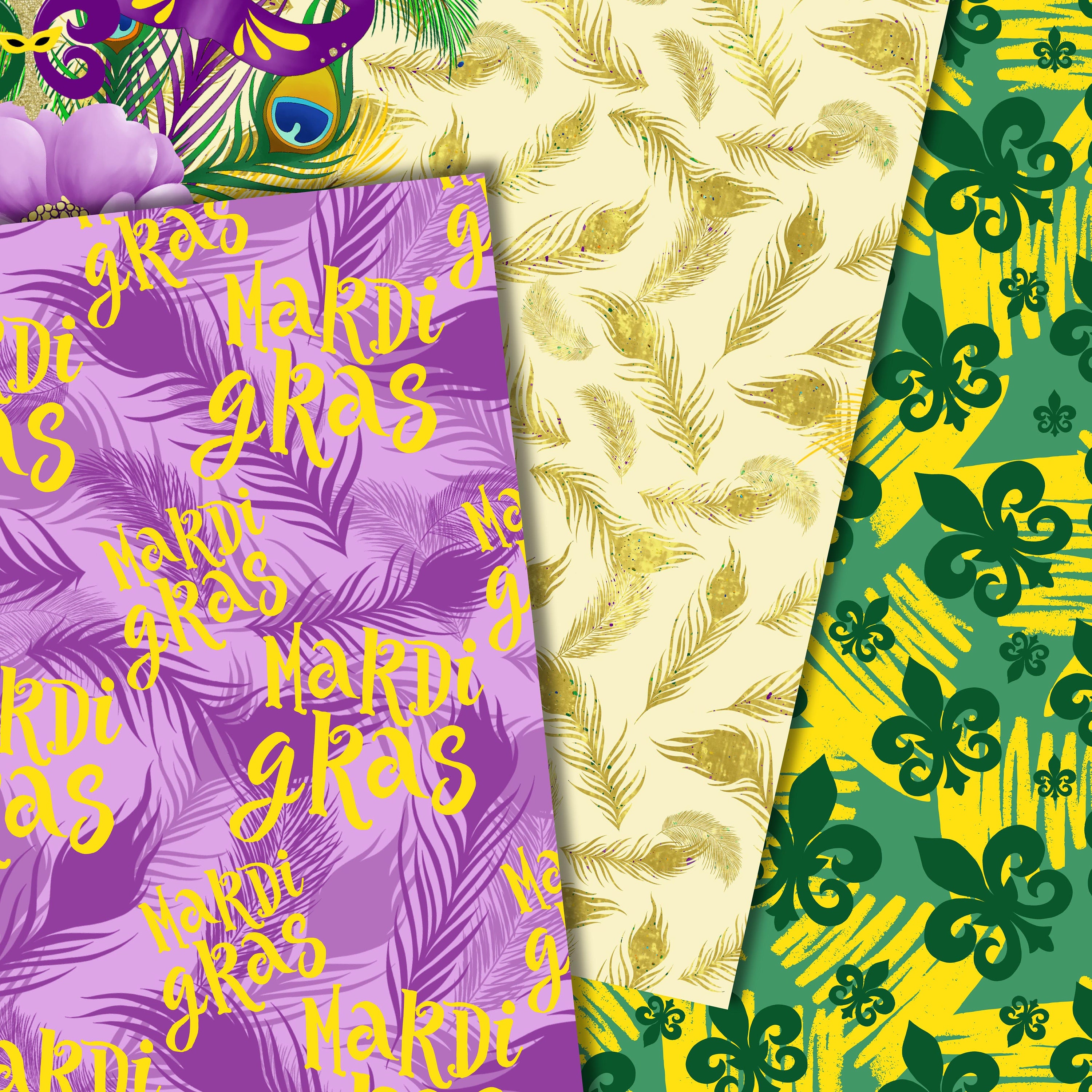 Mardi Gras Glitter Paper, Fun Digital Paper, Holiday Digital Paper ...
