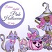 Pink Halloween Clipart, Halloween Clipart, Witch Clipart, Commercial ...