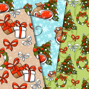 Santa Claus Paper, Santa Paper, Santa Pattern, Christmas Paper ...