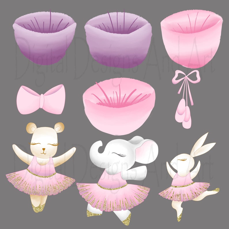 Ballet Clipart Ballerina Clipart Ballet Dancer Digital - Etsy