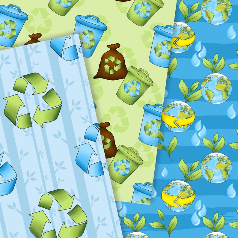 Earth Day Paper, Earth Day Pattern, Recycle Paper, Globe Paper ...