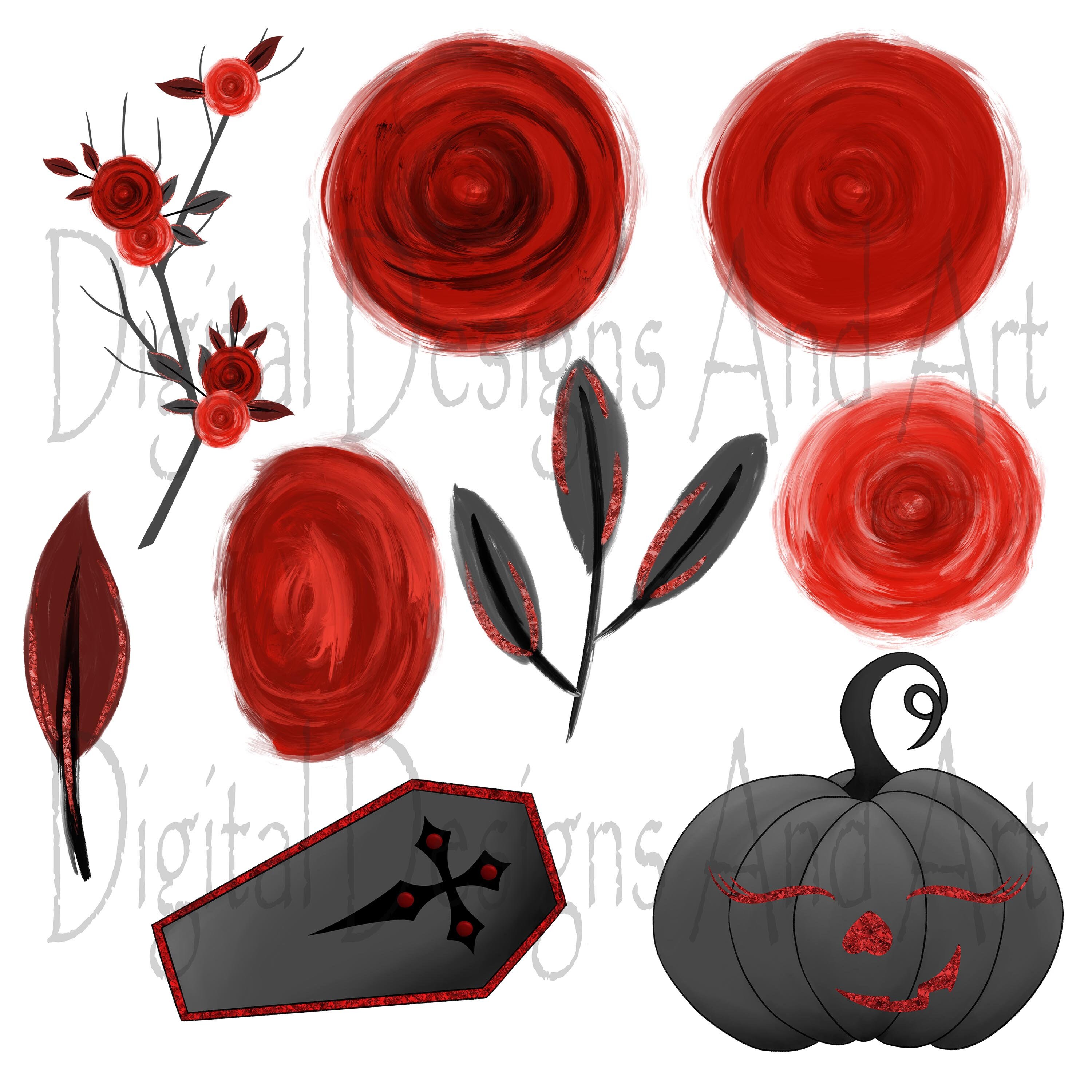 Halloween Clipart, Bat Clipart, Gothic Clipart, Clipart Glitter, Coffin ...