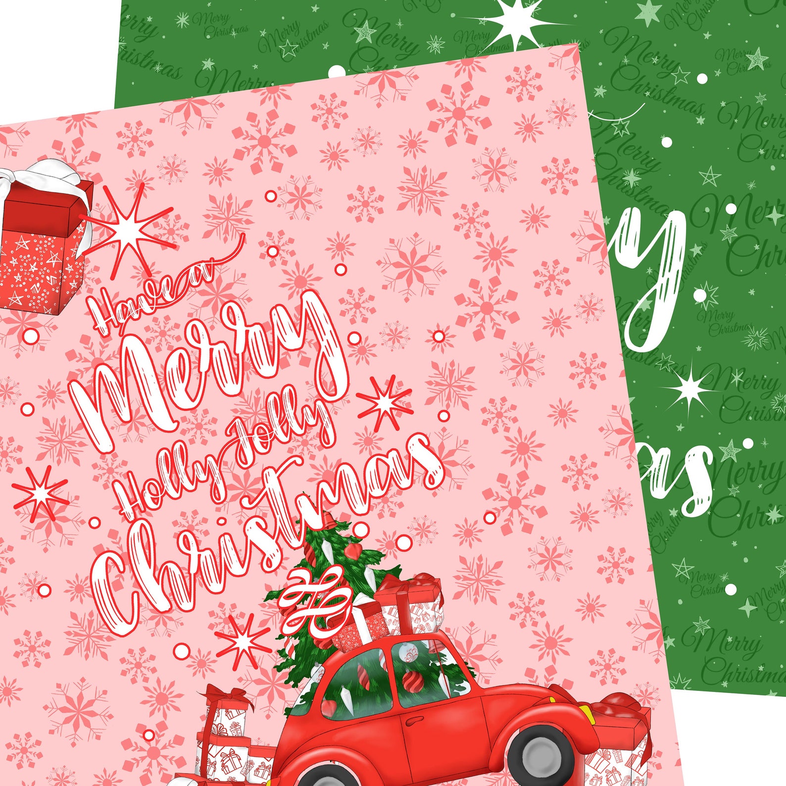 Christmas Paper Presents Paper Christmas Presents Xmas | Etsy