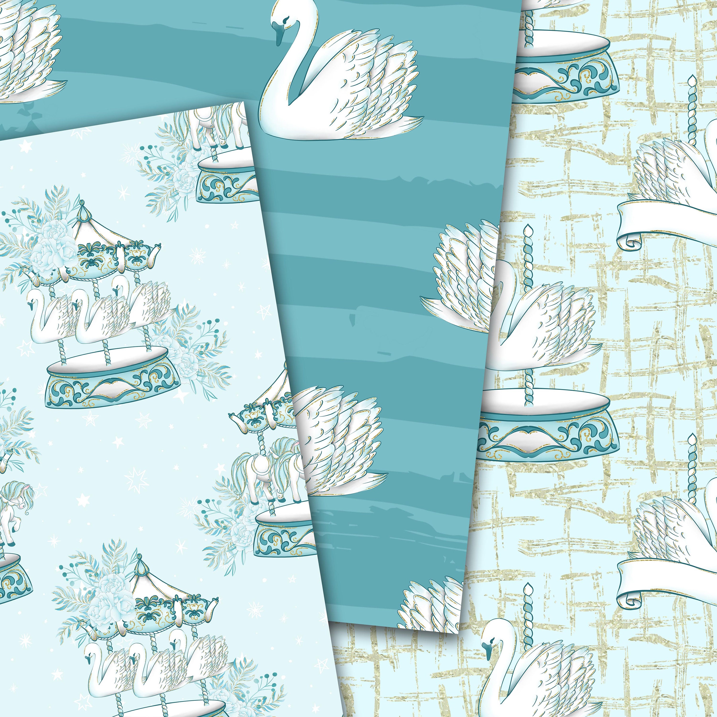 Carousel paper Carousel pattern merry-go-round paper fair | Etsy